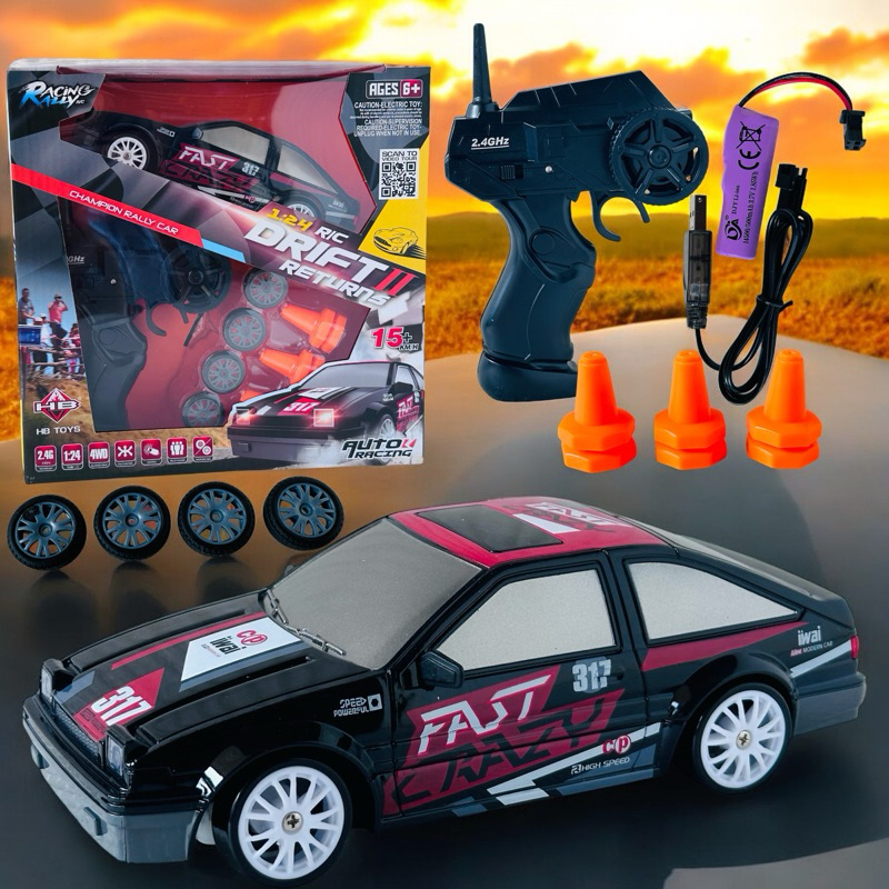 Jual Mobil RC Drift 4WD 2,4GHz / Mobil Remot Drift racing mini skala 1: ...