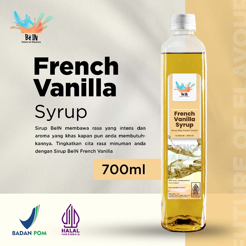Jual BeIn French Vanilla Syrup - Sirup French Vanilla 700ml | Shopee Indonesia