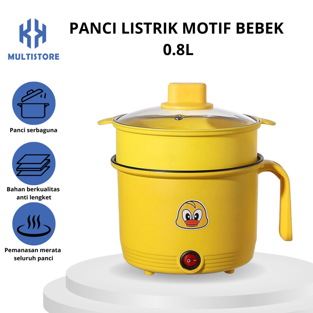 Jual Panci Listrik Serbaguna Bebek kuning/Panci Listrik Anti Lengket 0 ...