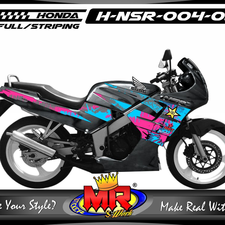 Jual Stiker motor decal Honda NSR Classic Bikin Asik cuuyy | Shopee ...