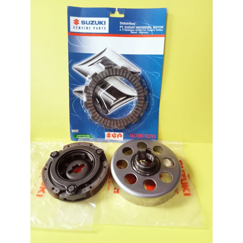 Jual Lonceng mangkok ganda + kampas ganda Assy plat kopling Smash 110 Samash Shogun 125 | Shopee ...