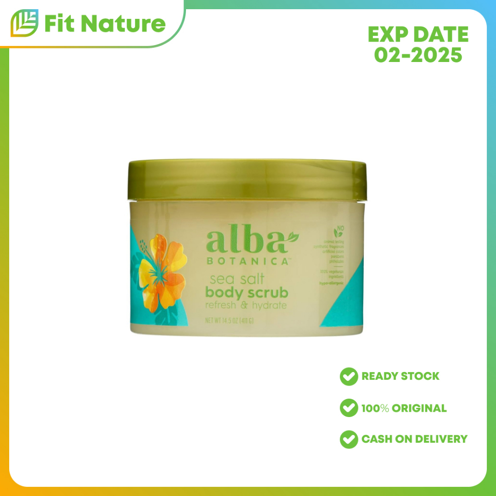 Jual Alba Botanica Hawaiian Body Scrub Revitalizing Sea Salt 411 Gr ...