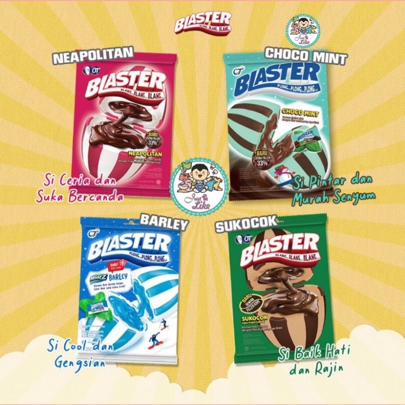 Jual BLASTER Permen Blang 96gr. (+/-40pcs per 1 pack) | Shopee Indonesia