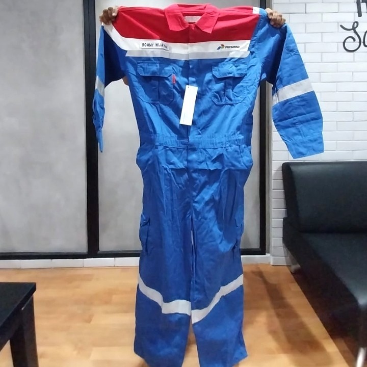 Jual Wearpack Safety Pertamina Anti Percikan Api / Wearpack Safety ...