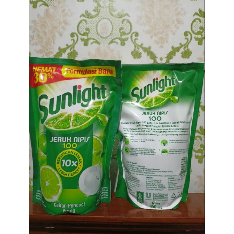 Jual SUNLIGHT CAIRAN PENCUCI PIRING 650 ML | Shopee Indonesia