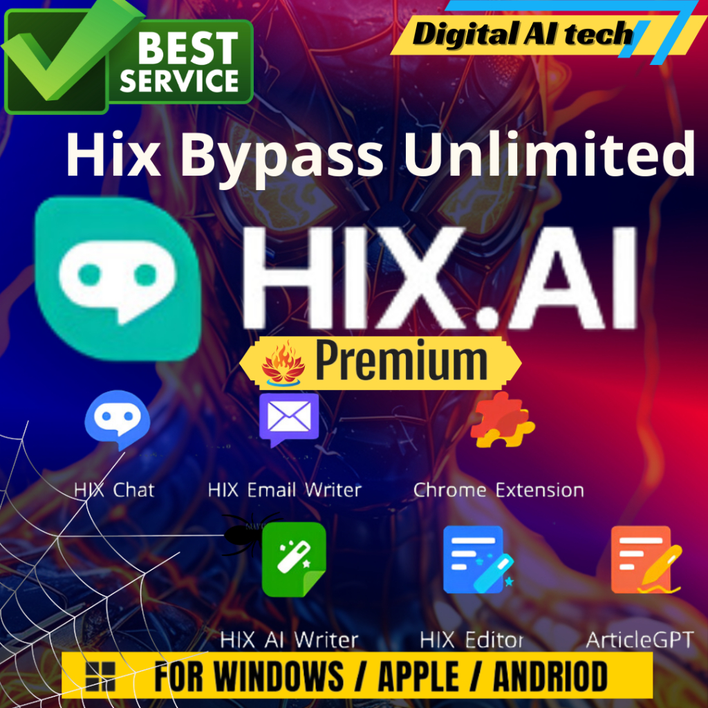 Jual HIX.AI { Bypass } Unlimited Plan Subscription | Humanize AI | Plagiarism-free Content ...