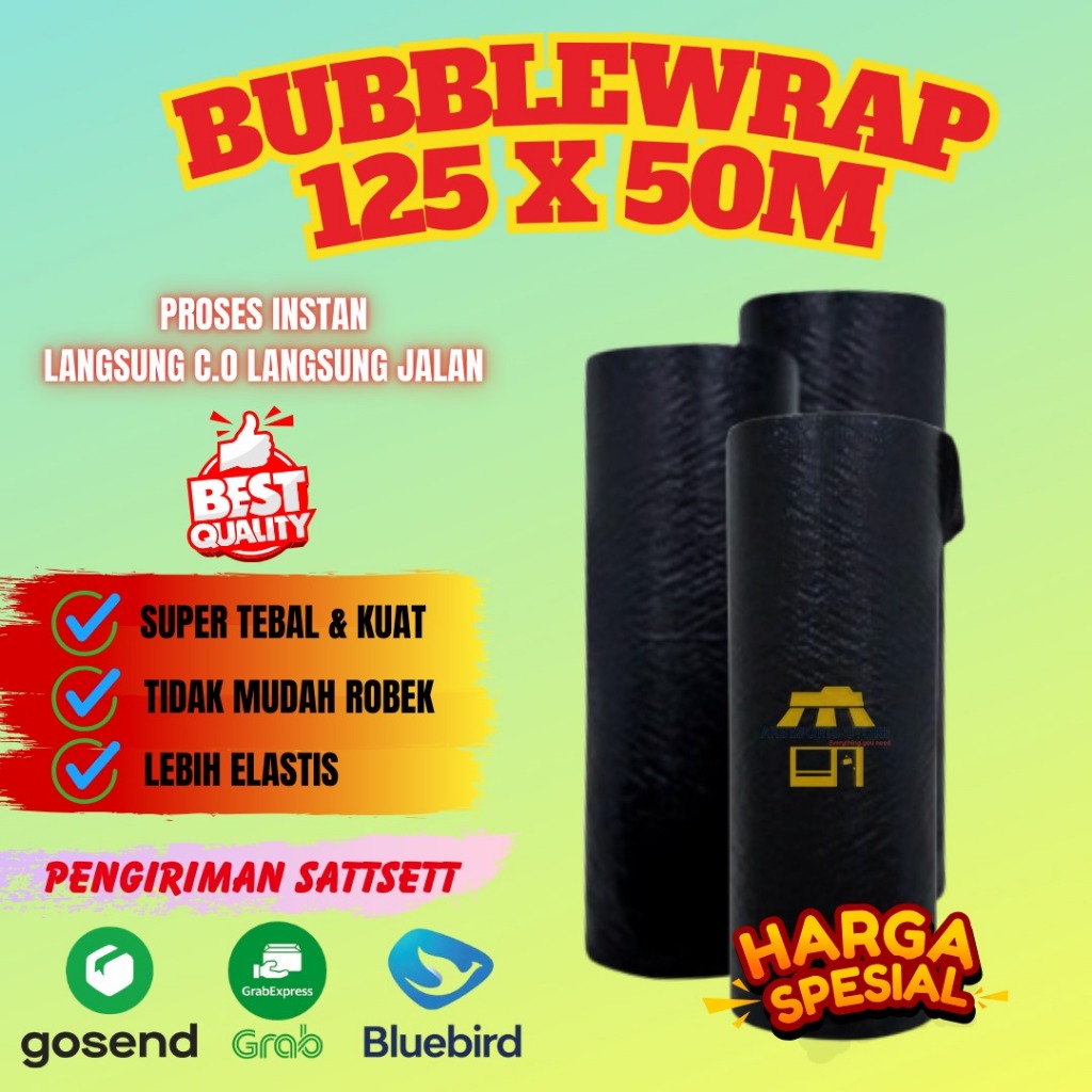 Jual BUBBLE WRAP ROLL UK 125 X 50 METER / BUBLE WRAP TEBAL 3KG | Shopee ...