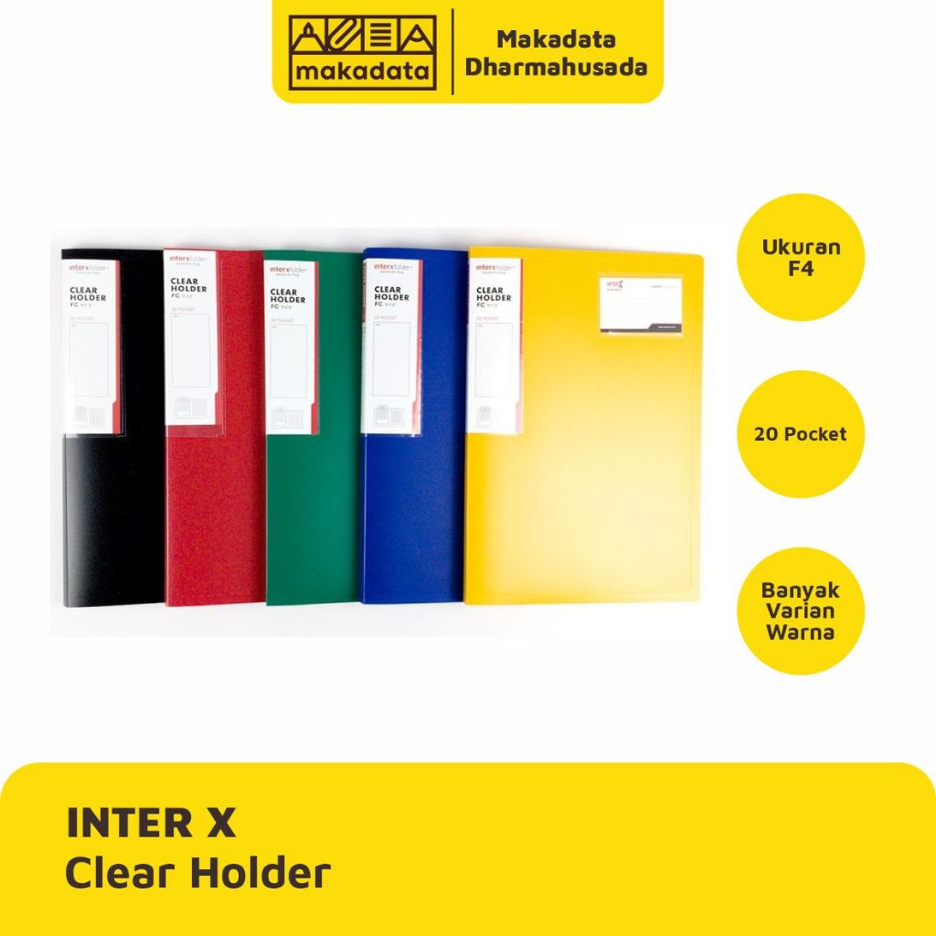 Jual MAP HOLDER | CLEAR HOLDER INTER-X UKURAN F4 20 POCKET (1PCS ...