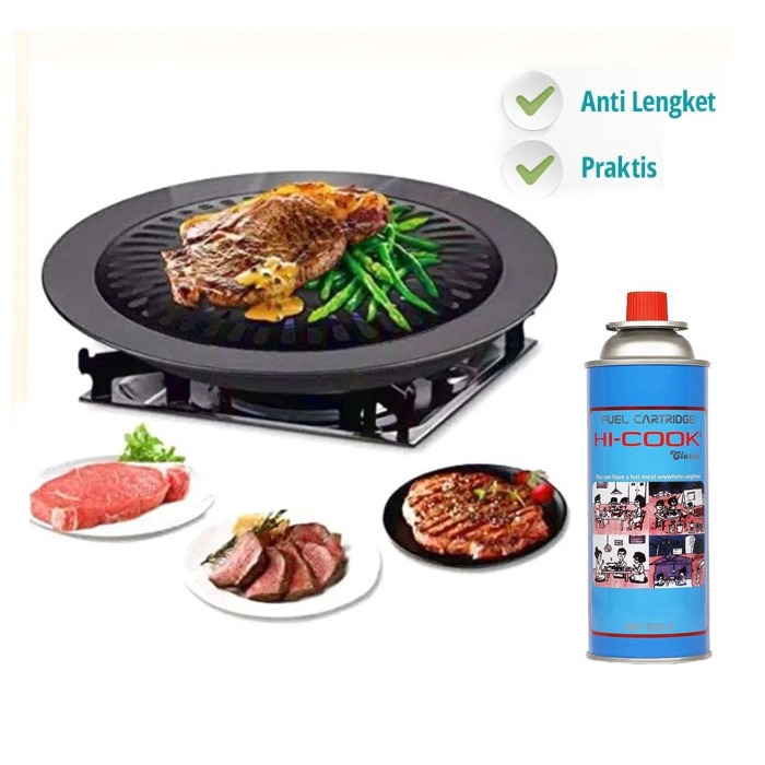Jual Ultra Grill Pan Anti Lengket Untuk Korean BBQ Panggangan PLUS GAS ...