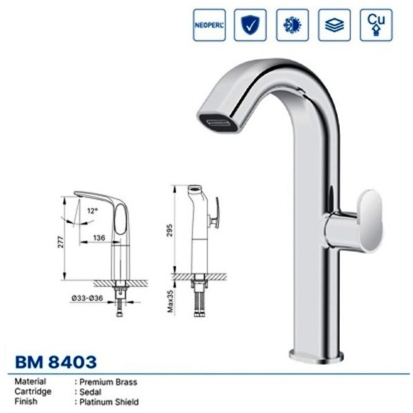 Jual BASIN MIXER DEKKSON BM 8403 CP GM GP MB Keran Mixer Air Panas Dingin Cuci Tangan Washtafel ...