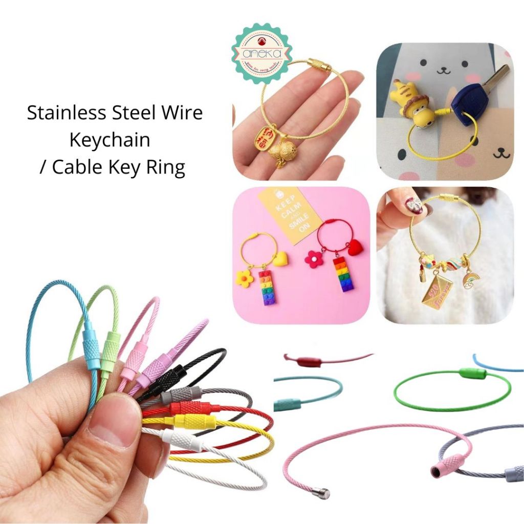 Jual ANEKA - [5 PCS] Kable Kunci / Multi Color Stainless Steel Wire ...