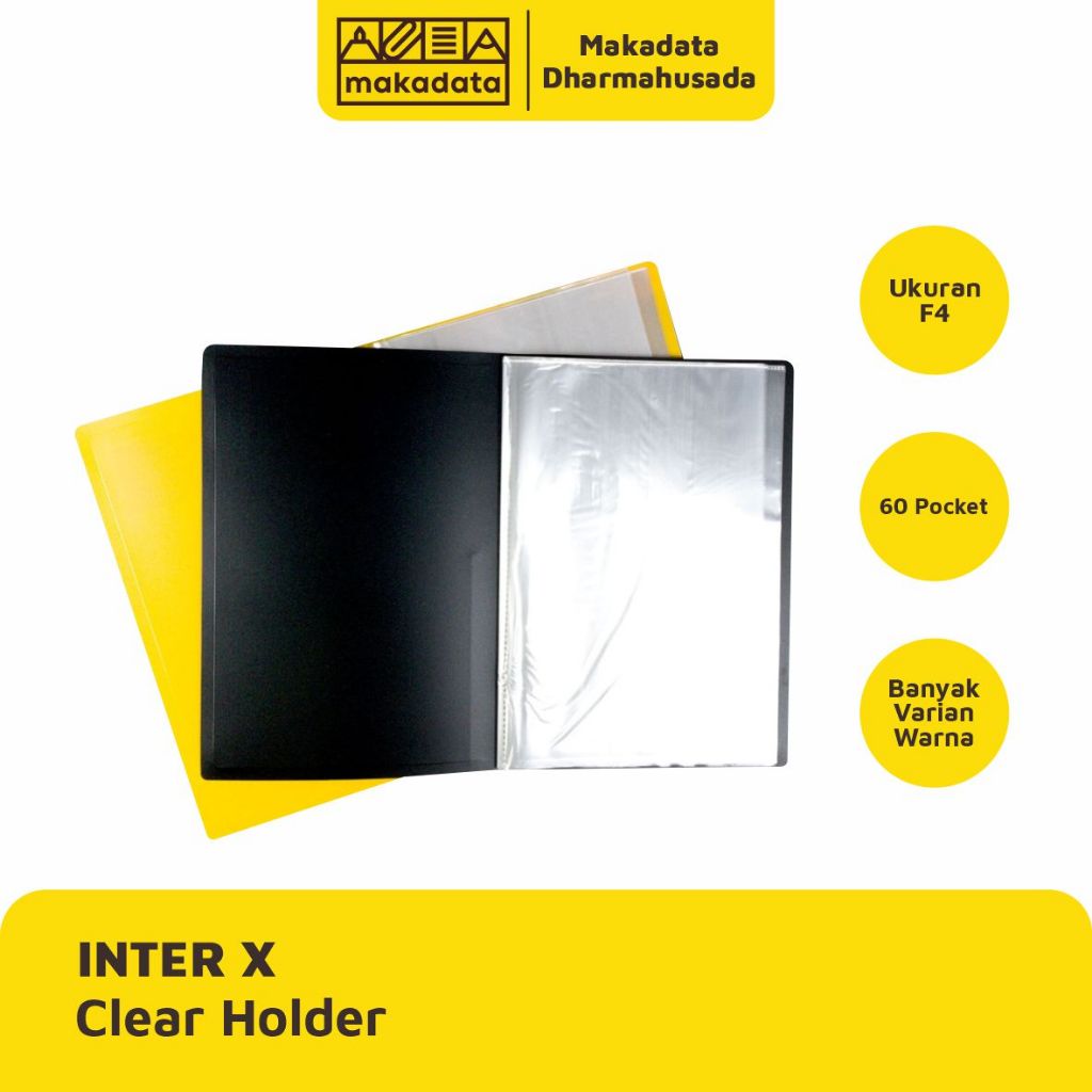 Jual MAP HOLDER | CLEAR HOLDER INTER-X UKURAN F4 60 POCKET (1PCS ...