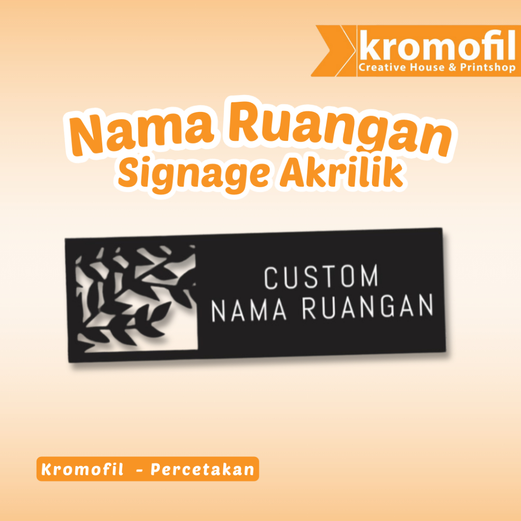 Jual Custom Nama Ruangan Signage Akrilik Sign Board Acrylic Papan Daun ...