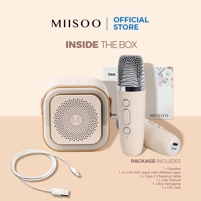 Jual MIISOO Mini Set Karauke Speaker Microphone Karaoke Mini Set ...