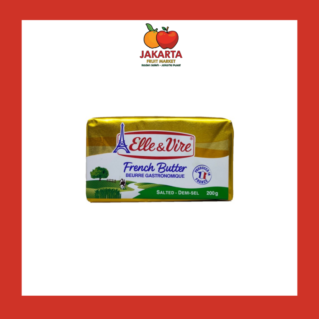 Jual ELLE & VIRE GOURMET BUTTER 200 GR / SALTED BUTTER / PRODUCED IN ...