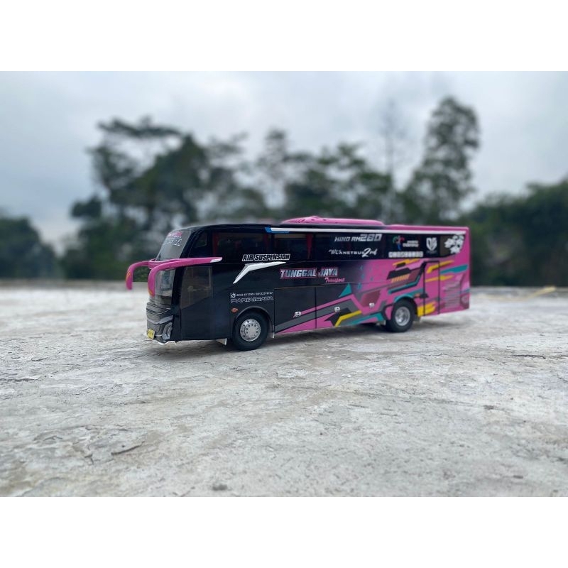 Jual Miniatur bus remot control telolet basuri full lampu batre cash ...