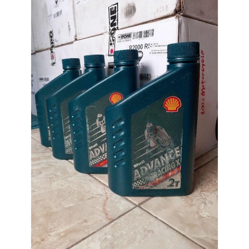 Jual Oli Samping Shell ADVANCE RACING X Jadul Lama Kemasan 1L | Shopee ...
