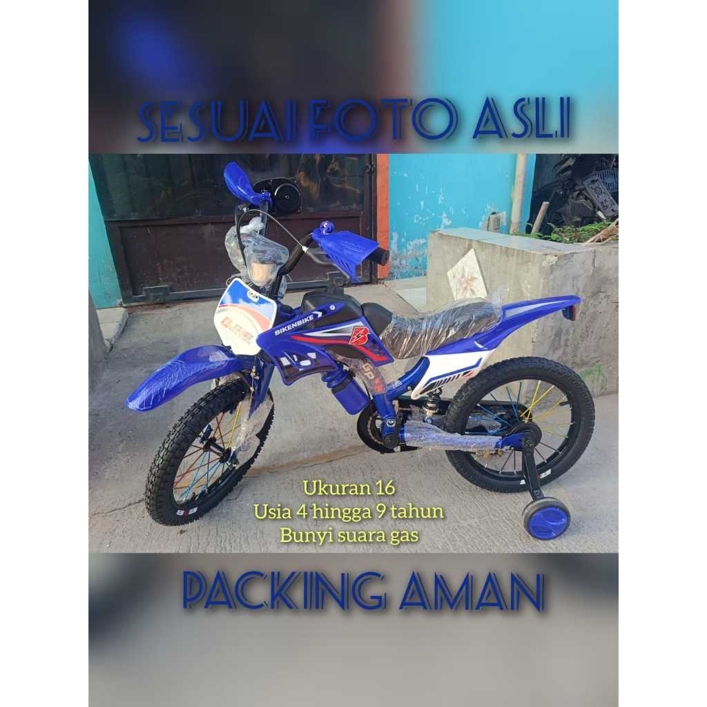Jual sepeda anak laki laki model trail BNB 16 bunyi suara gas | Shopee ...