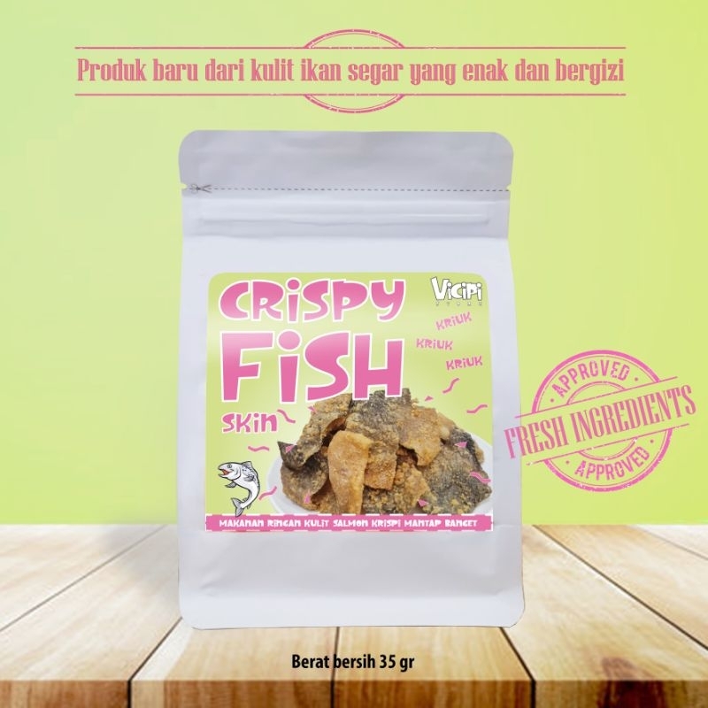 Jual Crispy Fish Skin - kulit ikan Salmon krispi - kerupuk keripik ...