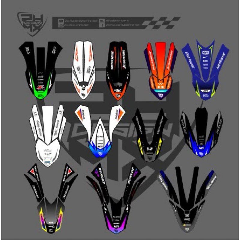 Jual decal spakbor depan custom spakbor supermoto trail RBT sticker ...