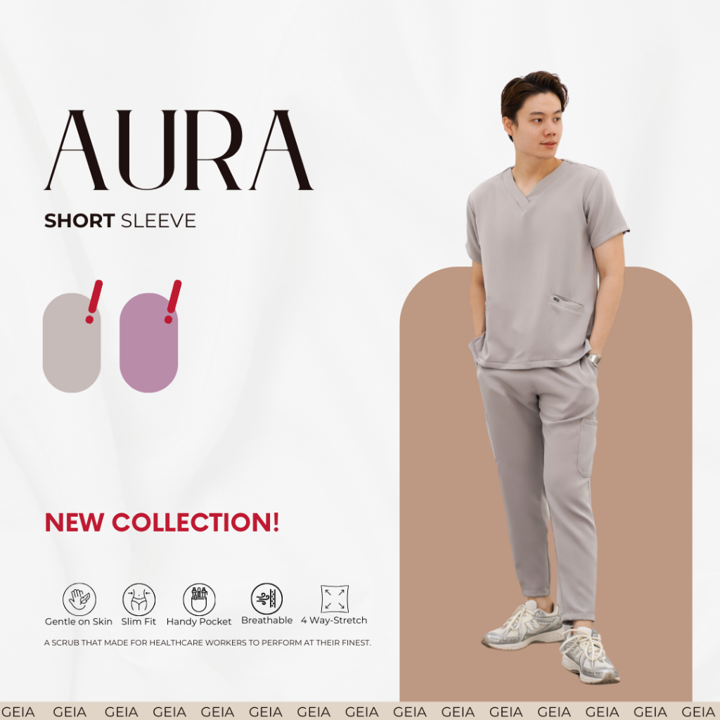 Jual SCRUB [AURA] GEIA Scrub Dokter | Scrubs Dokter | Baju Dokter ...