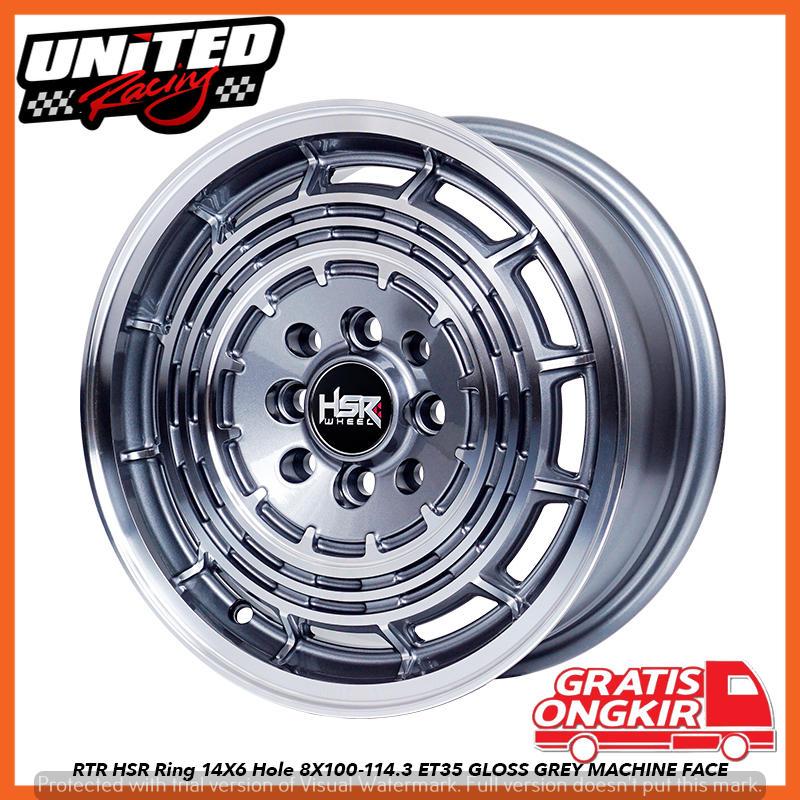 Jual VELG MOBIL TYPE KALENG RING 14 HSR RTR GREY POLLISH UNTUK AVEO ...
