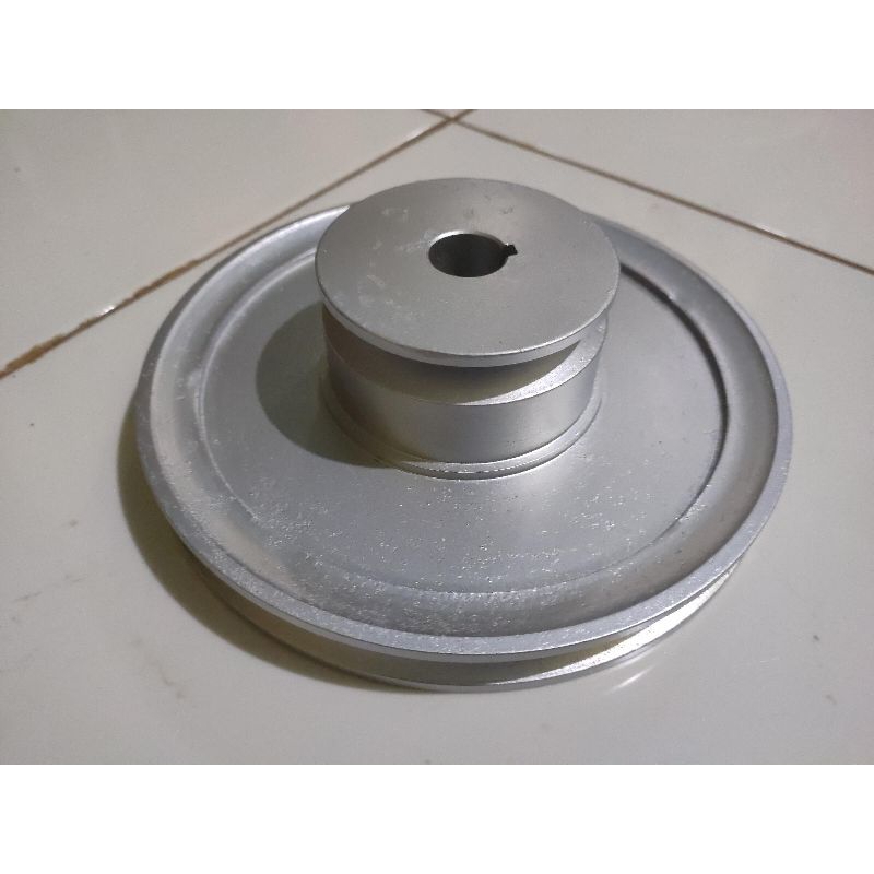 Jual Puli Aluminium Doubel (Kombinasi) A1x 7" & A1x3" Lubang As 28 mm ...