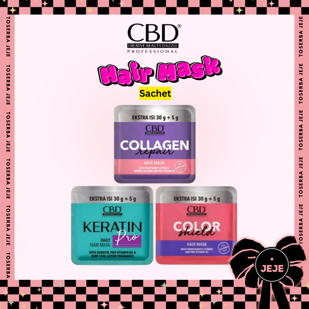 Jual CBD Professional Hair Mask Sachet 30+5 gr | Masker Rambut | Shopee ...