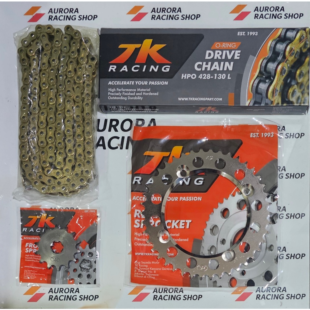 Jual GEAR SET TK SUPER MOTO KLX 150 / D TRACKER 150 & RANTAI TK O RING ...