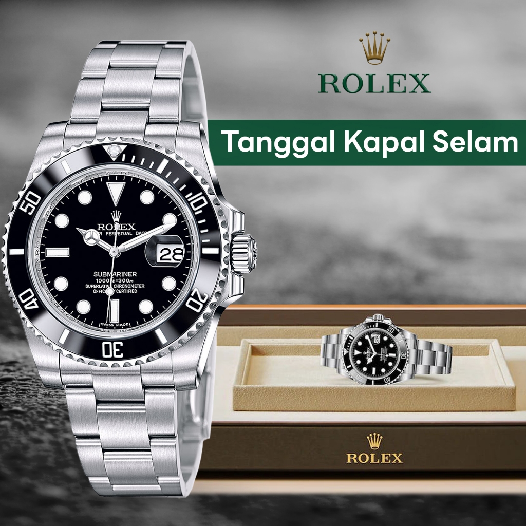 Jual Jam Tangan Pria Rolex, 100% Original Submariner Anti Air Watch ...