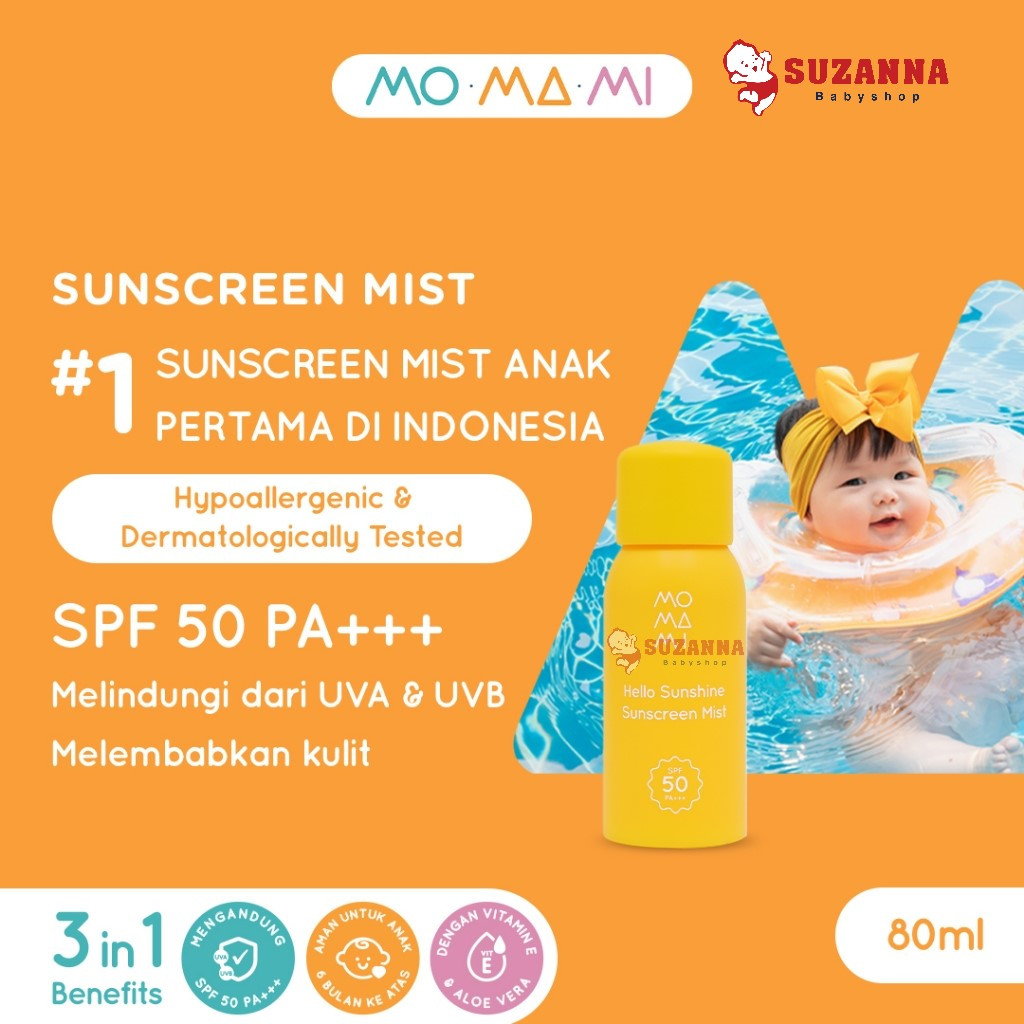 Jual Momami Hello Sunshine Sunscreen Mist 80ml - Spray Untuk Bayi dan ...