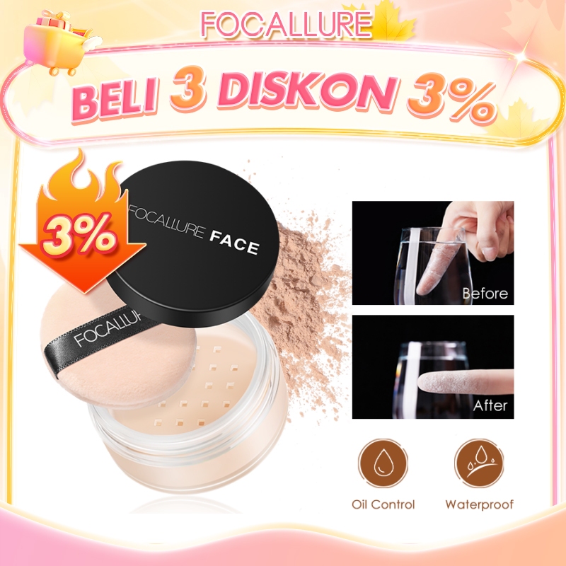 Jual FOCALLURE Super Fine Loose Powder - Loose Setting Powder 3 Colours ...