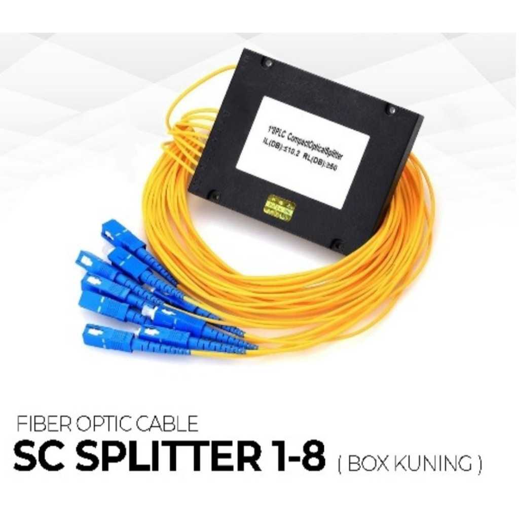 Jual Passive Splitter 1/8 SC UPC Fiber Optik Spliter FO Pasif 1:8 FTTH ...