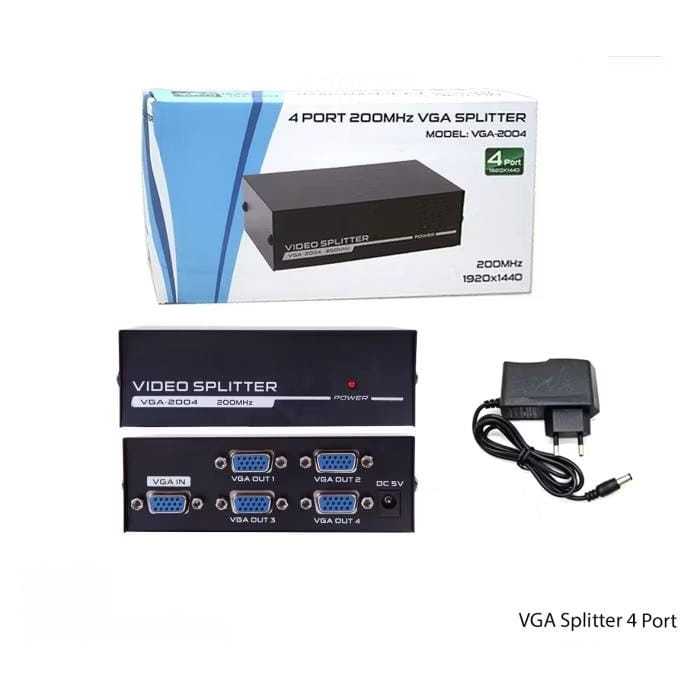 Jual VGA SPLITTER 4 PORT ADAPTOR / VGA SPLITTER 4 PORT | Shopee Indonesia