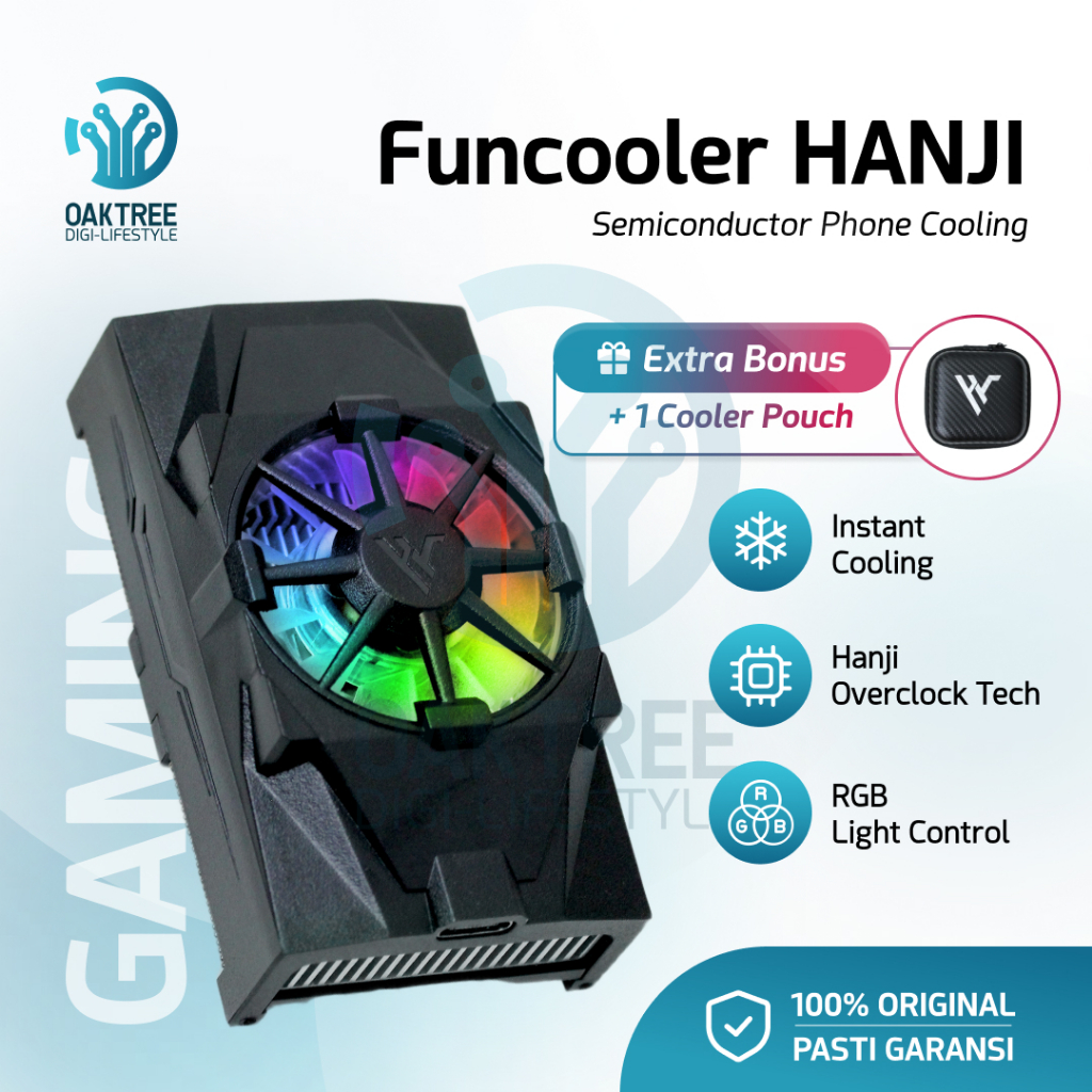 Jual Oaktree Funcooler HANJI Fan Cooler Radiator Pendingin HP Cooling ...
