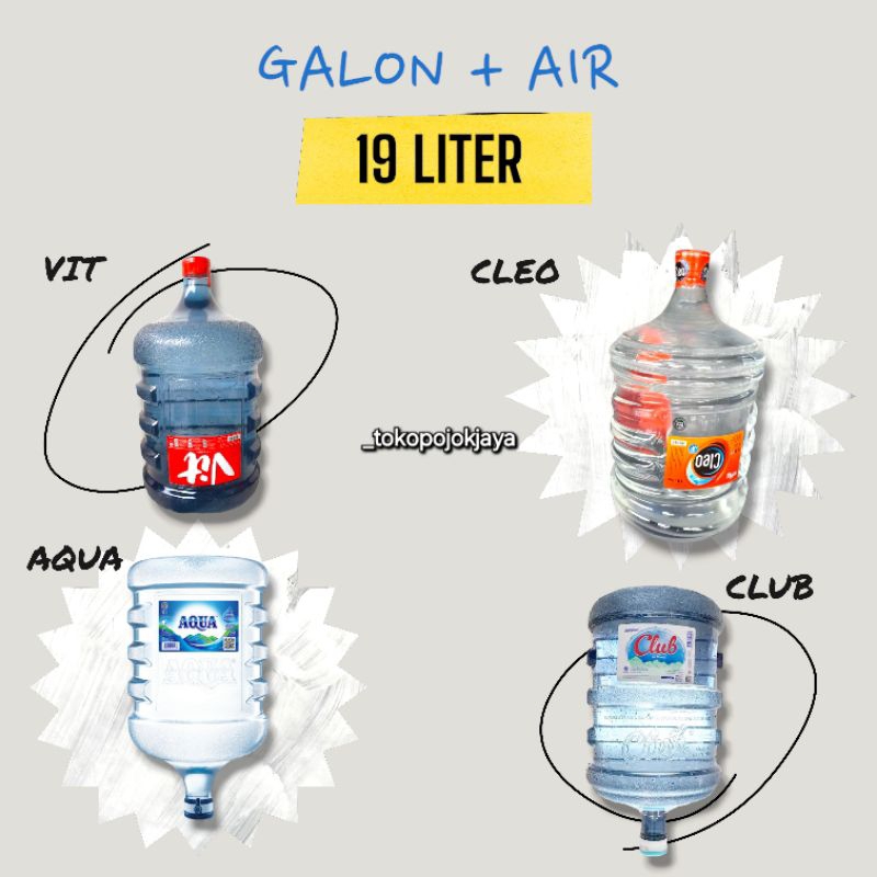 Jual GALON 19 LITER ALL VARIAN | Galon dan air/isi 19 liter | Galon ...