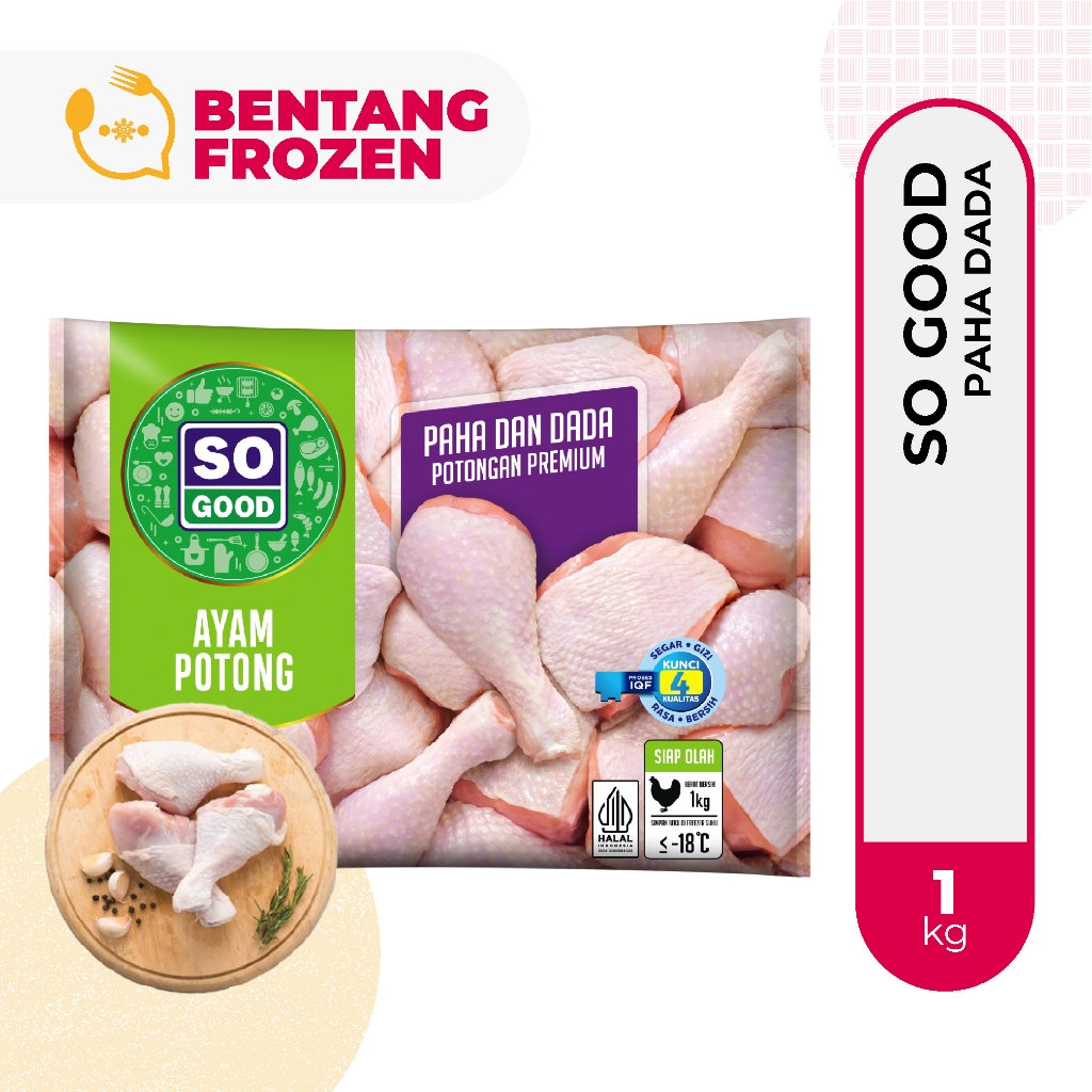 Jual So Good Ayam Potong Paha Dada Premium 1kg | Shopee Indonesia
