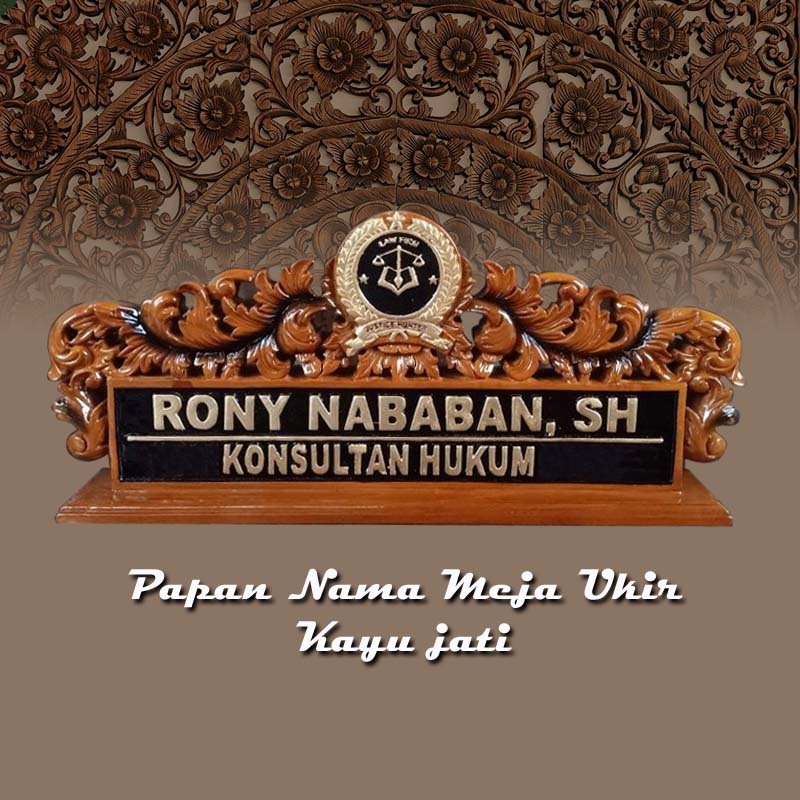Jual PAPAN NAMA MEJA UKIR//PAPAN NAMA ADVOKAT//BAHAN KAYU JATI | Shopee ...