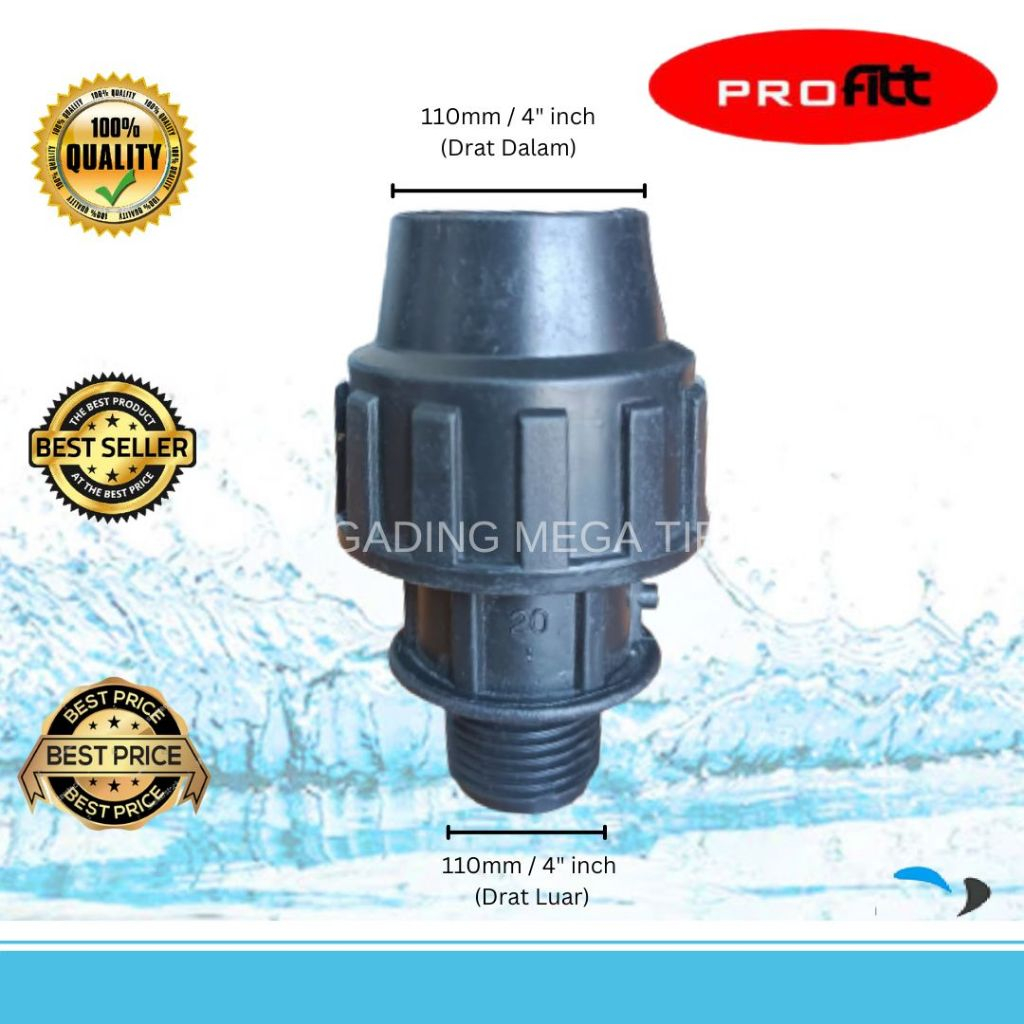 Jual Compression Male Adaptor Fitting HDPE 110x4" | Shopee Indonesia