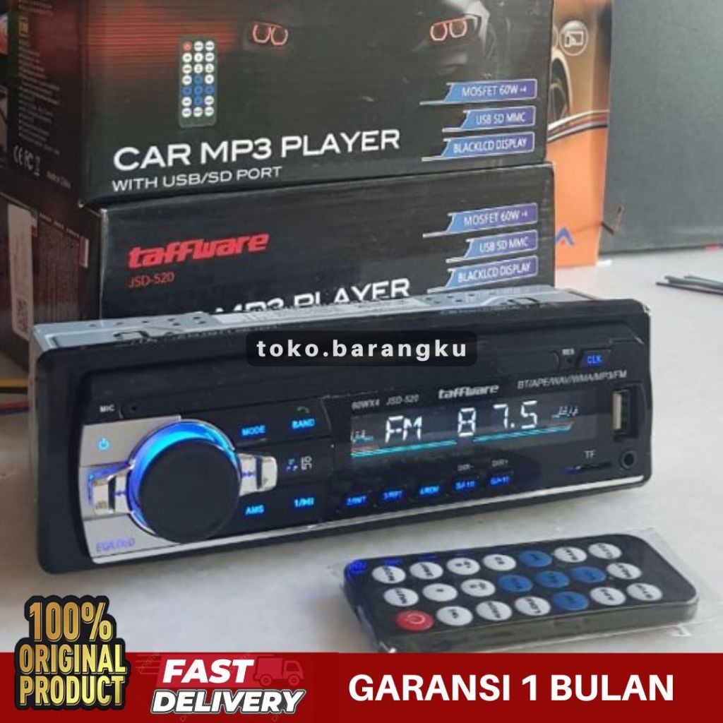 Jual Tape Audio Mobil Single Din Bluetooth Version Multifungi USB MP3 ...