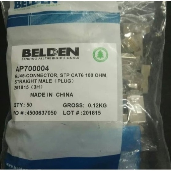 Jual BELDEN RJ45 Connector Cat6 STP / Cat.6 STP Metal ( AP700004 ...