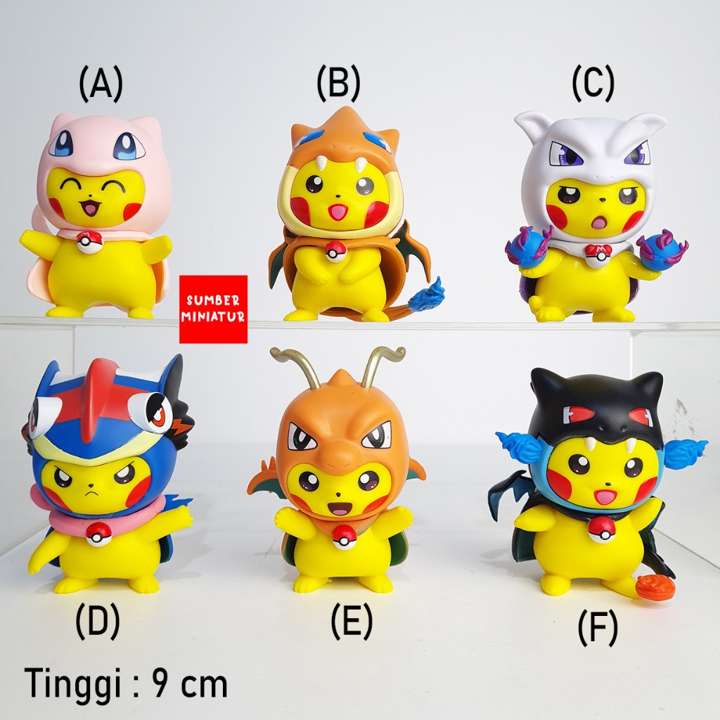 Jual Figure Pokemon Pikachu Cosplay Pokemon Charizard Mewone Mewtwo ...