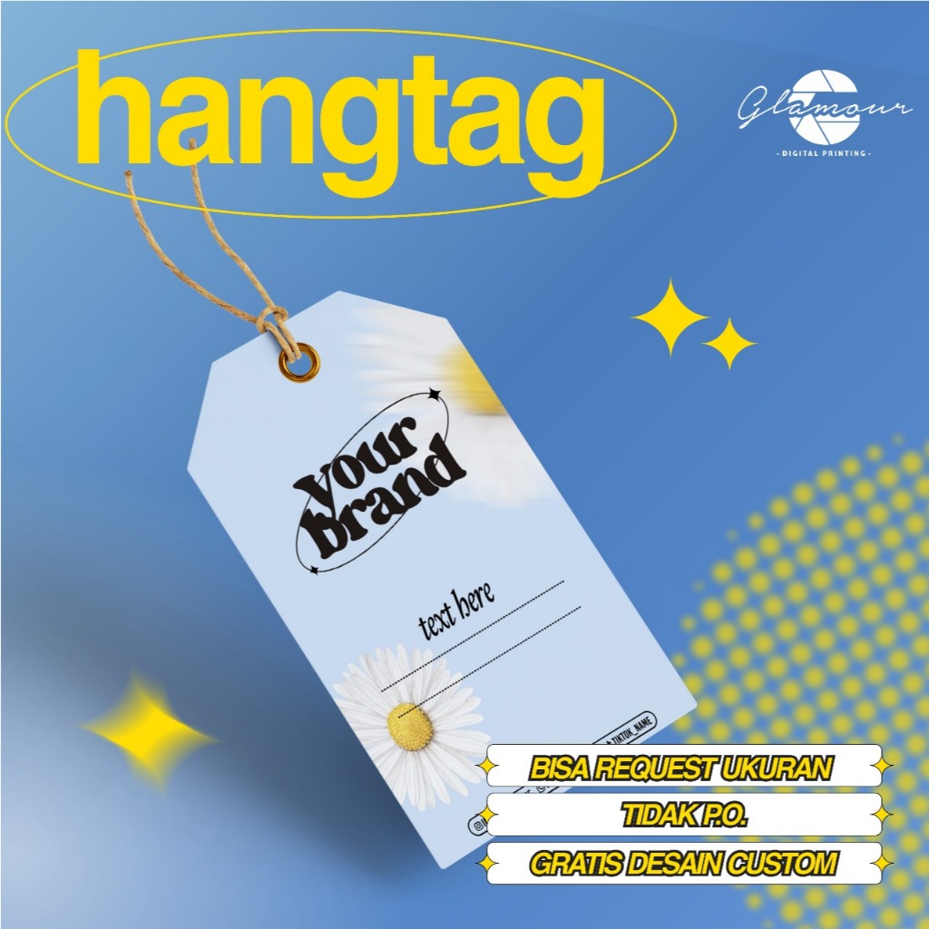 Jual Hangtag Bentuk (Free Template Desain) Fashion Lebel Baju Cetak ...