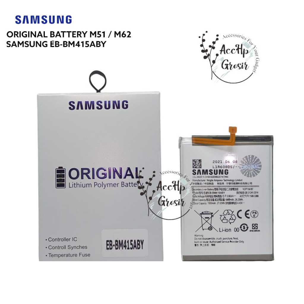 Jual Batre Baterai Samsung M51 / M62 EB-BM415ABY Batrai Batrei Battery ...