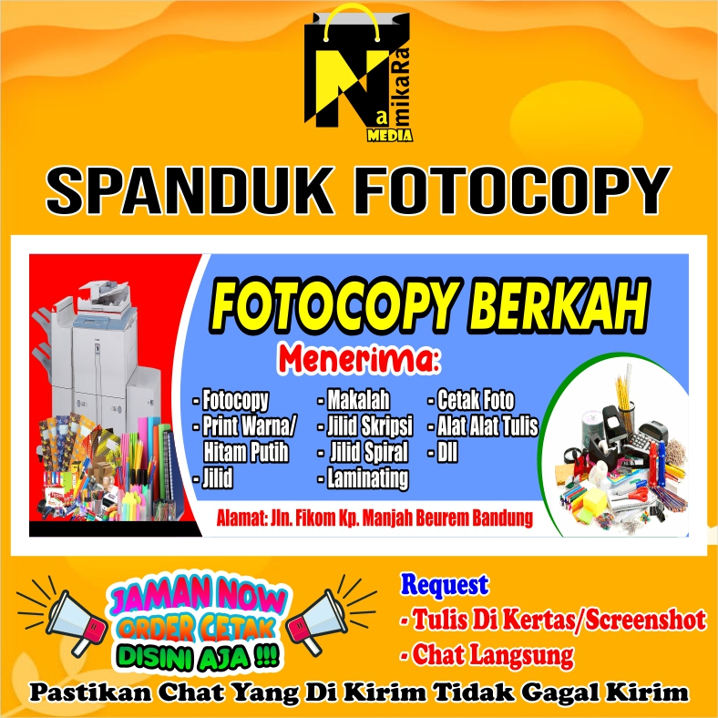 Jual Spanduk Banner Fotocopy Terbaru yang lagi Viral ukuran 1.6x0.6 M / Banner printing / Bisa ...