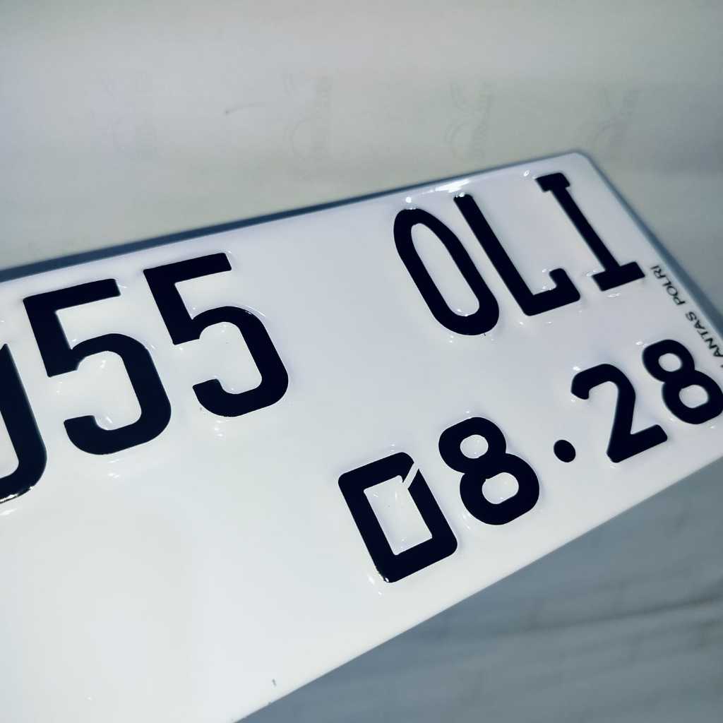 Jual Cetak Baru Angka Plat Motor Putih Terbaru Font Baru Model Baru ...
