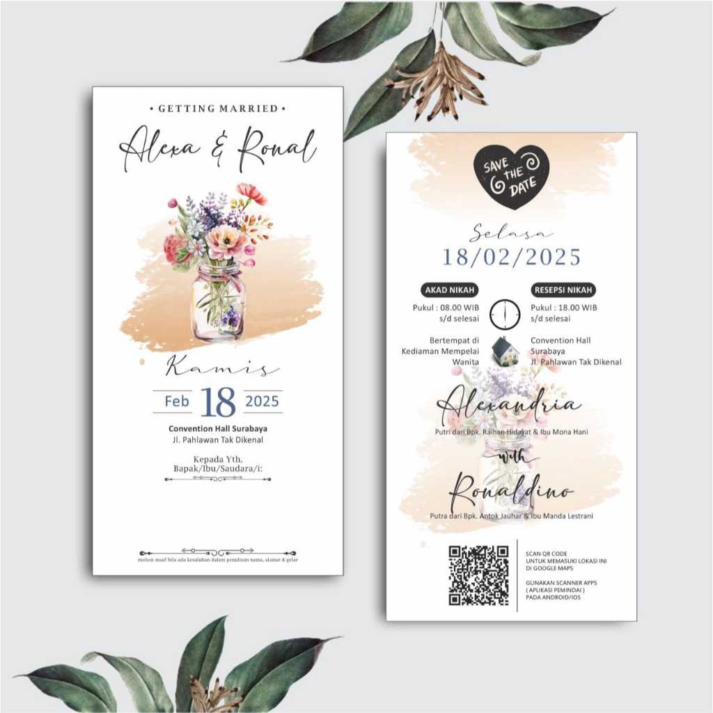 Jual cetak print undangan nikah pernikahan FREE FOTO FREE PLASTIK ...