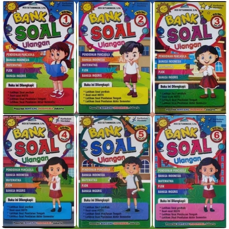 Jual Bank Soal Ulangan Kurikulum Merdeka Kelas 1,2,3,4,5,6 SD (Bintang Indonesia) | Shopee Indonesia