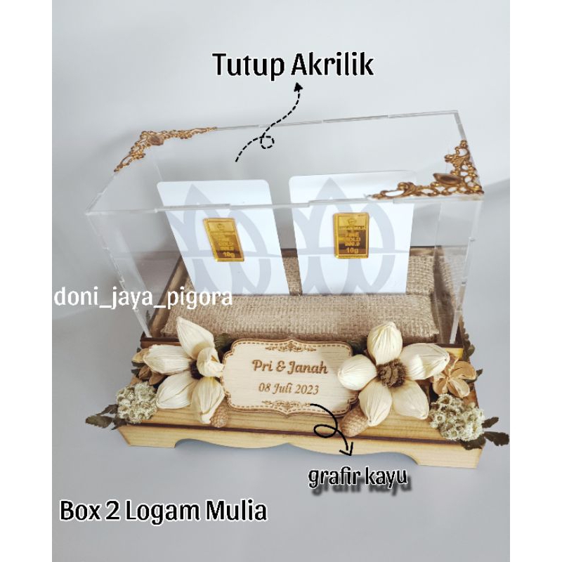 Jual Box 2 Logam mulia / Box perhiasan rustik | Shopee Indonesia