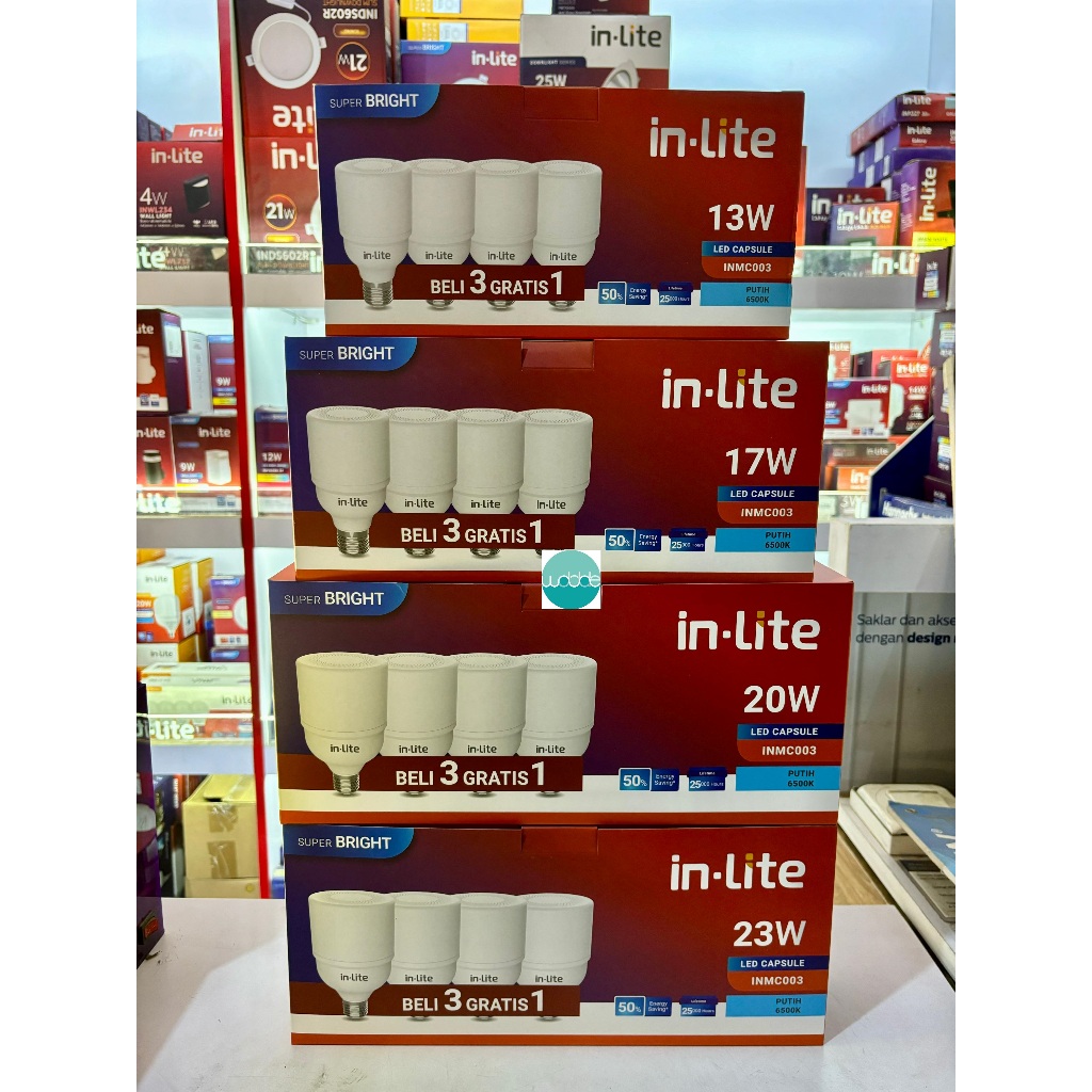 Jual MULTIPACK LAMPU IN-LITE LED MINI CAPSULE BRIGHT 13W 17W 20W 23W ...